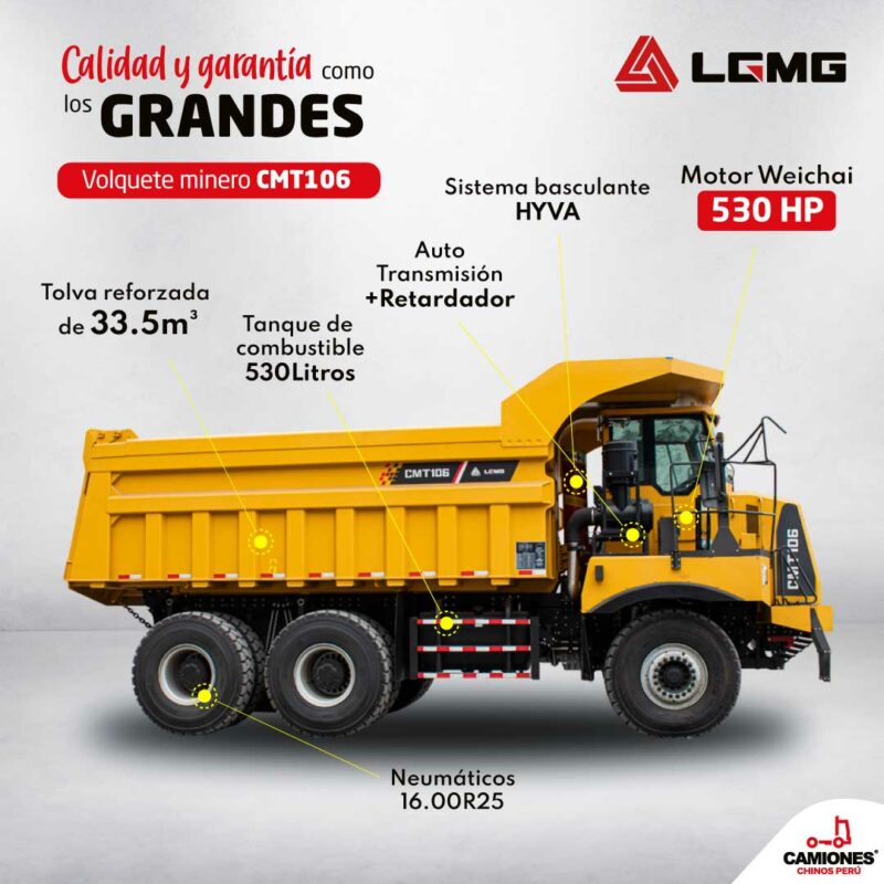 VOLQUETE MINERO CMT106 - Camiones Chinos